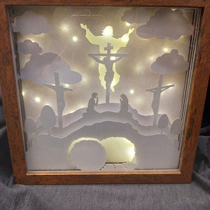 Empty Tomb Lightbox 9" X 9" Shadow Box Jesus Resurrection - Etsy
