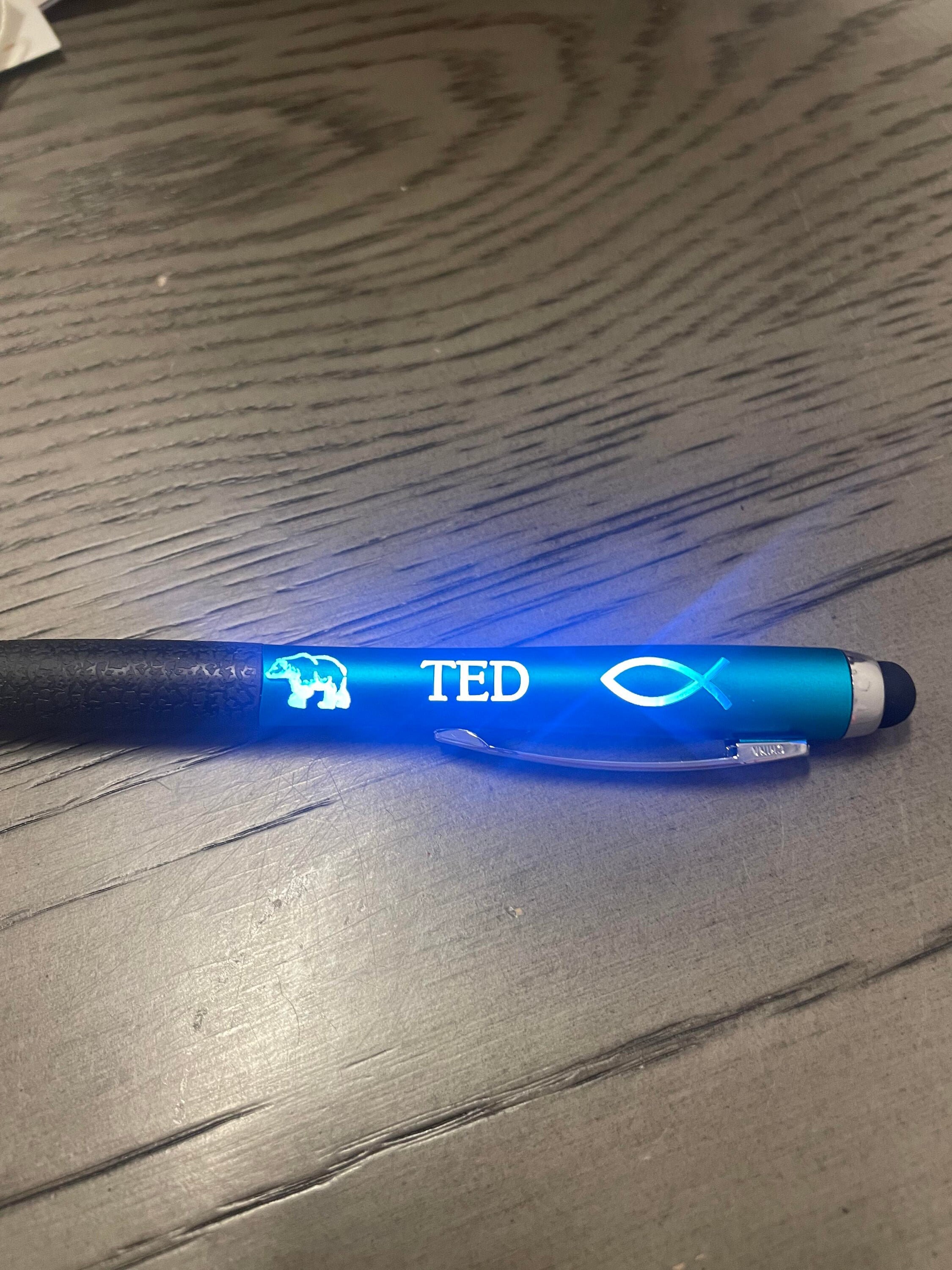 Personalized Light up Pen With Stylus Jesus is the Light Blue - Etsy