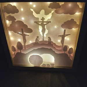 Empty Tomb Lightbox 9" X 9" Shadow Box Jesus Resurrection - Etsy