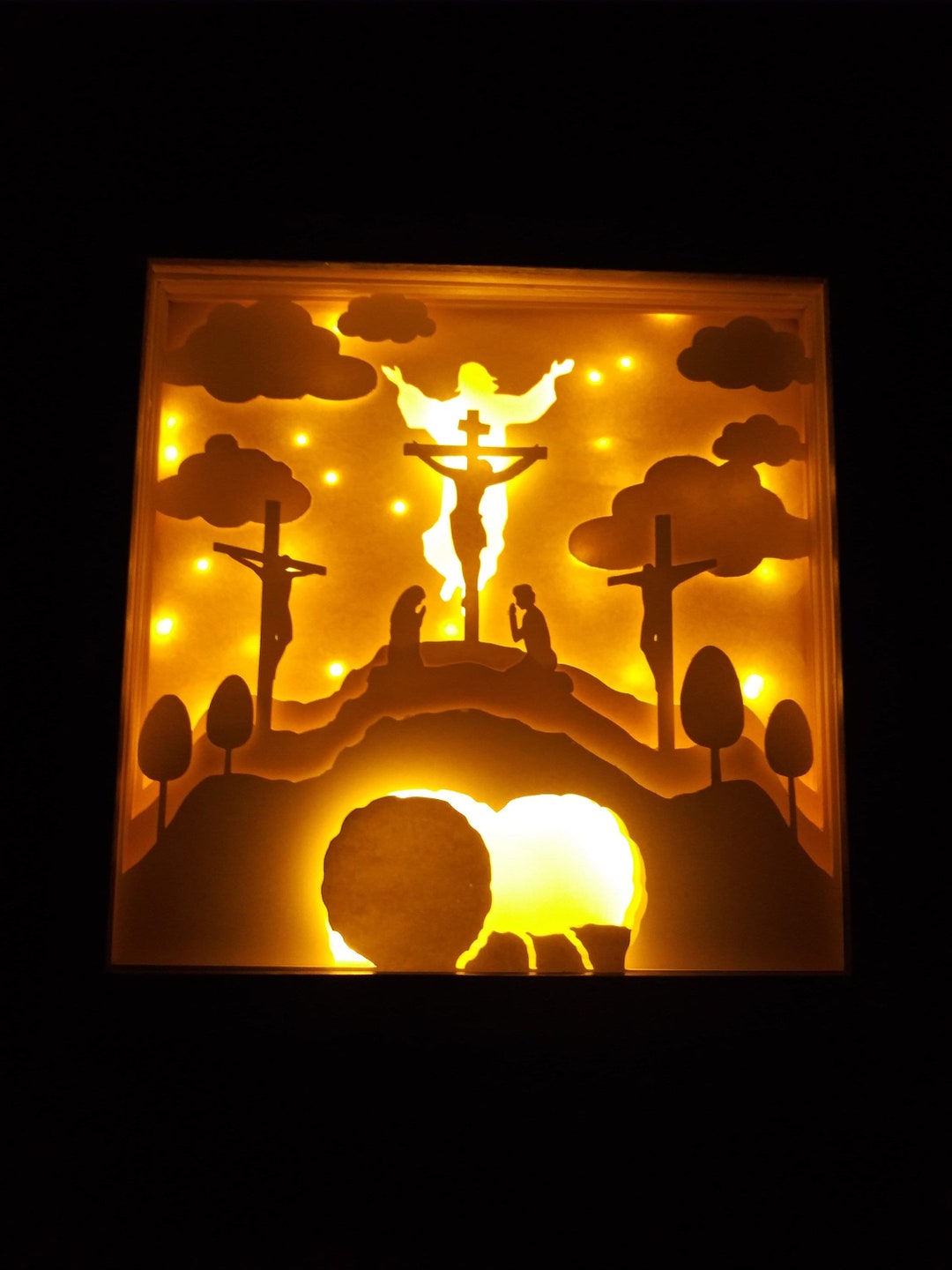 Empty Tomb Lightbox 9" X 9" Shadow Box Jesus Resurrection - Etsy