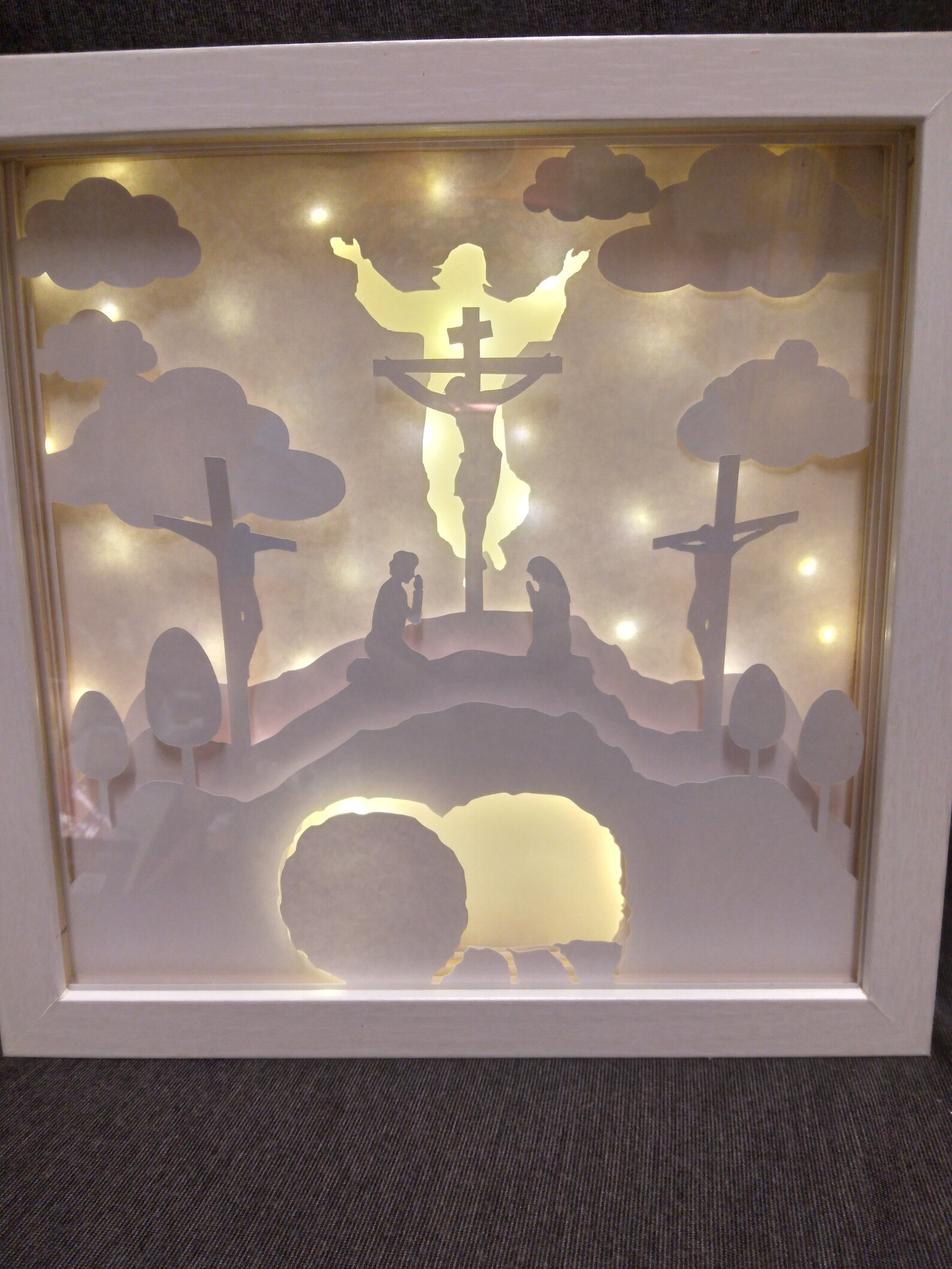Empty Tomb Lightbox 9 X 9 Shadow Box Jesus - Etsy