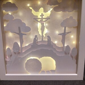 Empty Tomb Lightbox 9 X 9 Shadow Box Jesus Resurrection - Etsy