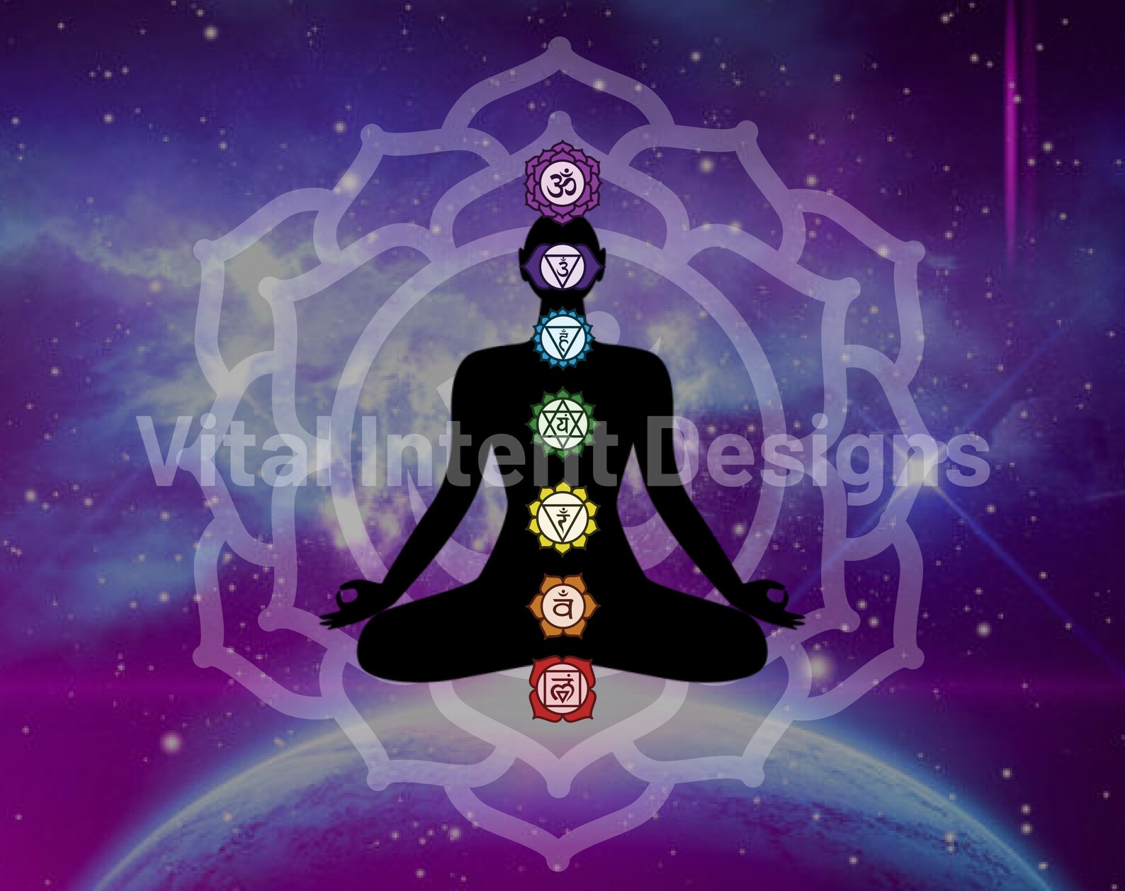 7 Chakras SVG PNG Icon Pack | Yoga, Meditation Symbols | Vector Clip ...