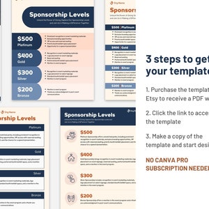 Nonprofit Event Sponsorship Fundraising Flyers Editable Infographic ...