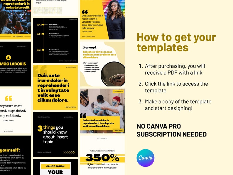 Social Media Canva Templates: Nonprofit, Activist, Social Justice (PDF ...