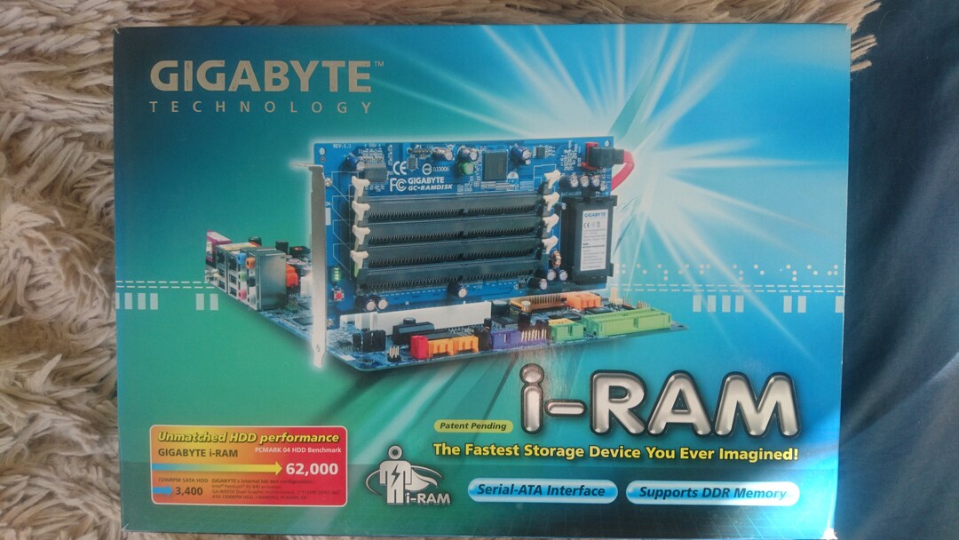 Gigabyte I-ram PCI Ramdisk Card | Ddr1 Ssd Storage | Rare Retro Pci ...