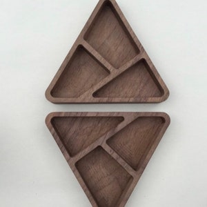 Handmade Hardwood Triangle Tray: Maple/walnut Ring Dish - Etsy
