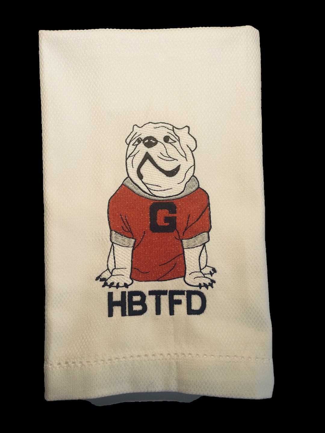 UGA HBTFD Kitchen Towel Embroidered - All Georgia Fans Need One! - Etsy