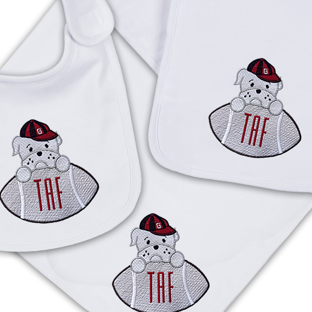 UGA Embroidered Bib, Burpcloth and Blanket Set - Personalized SEC ...