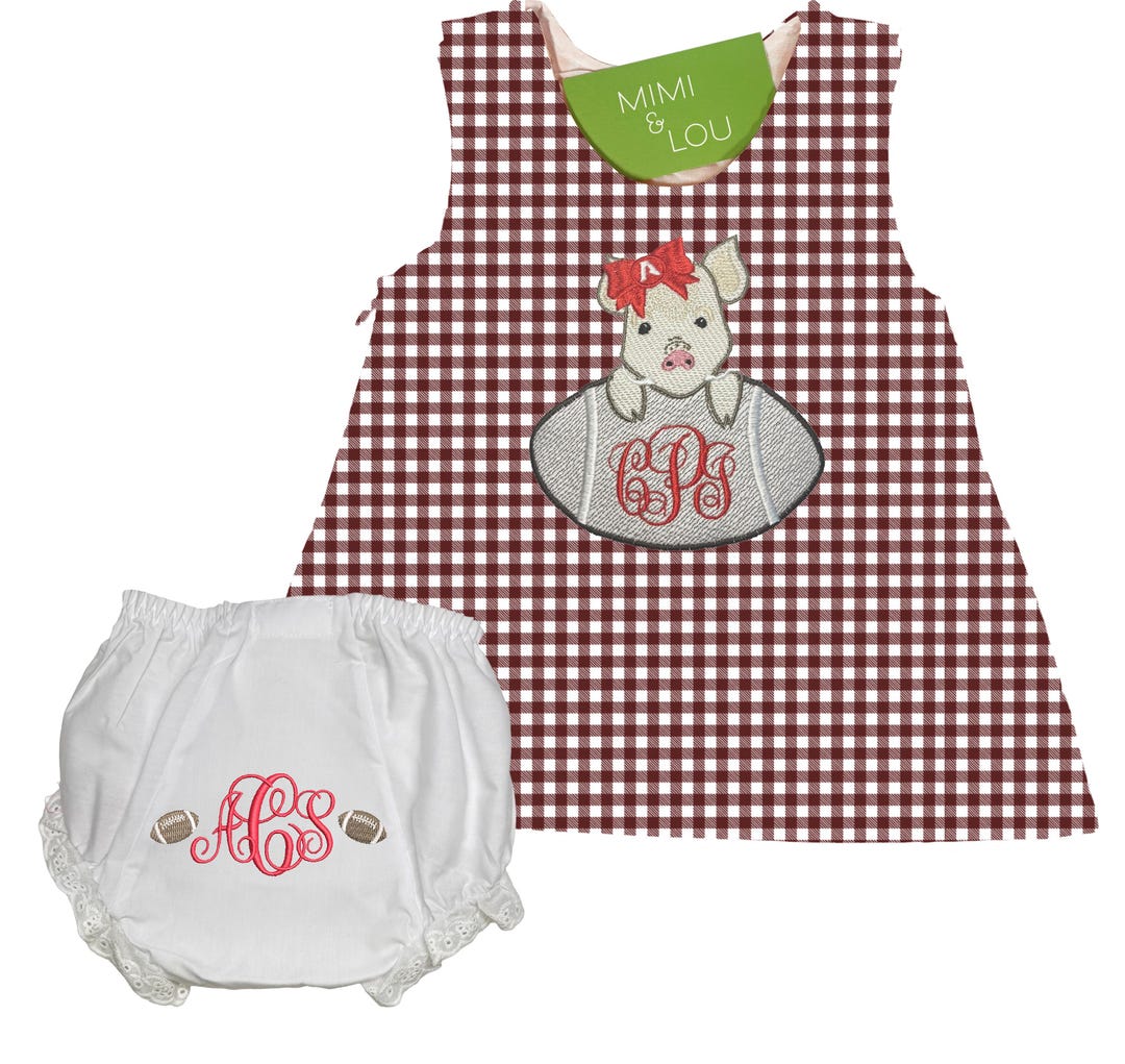 Football Wild Hog Gingham Dress - Etsy