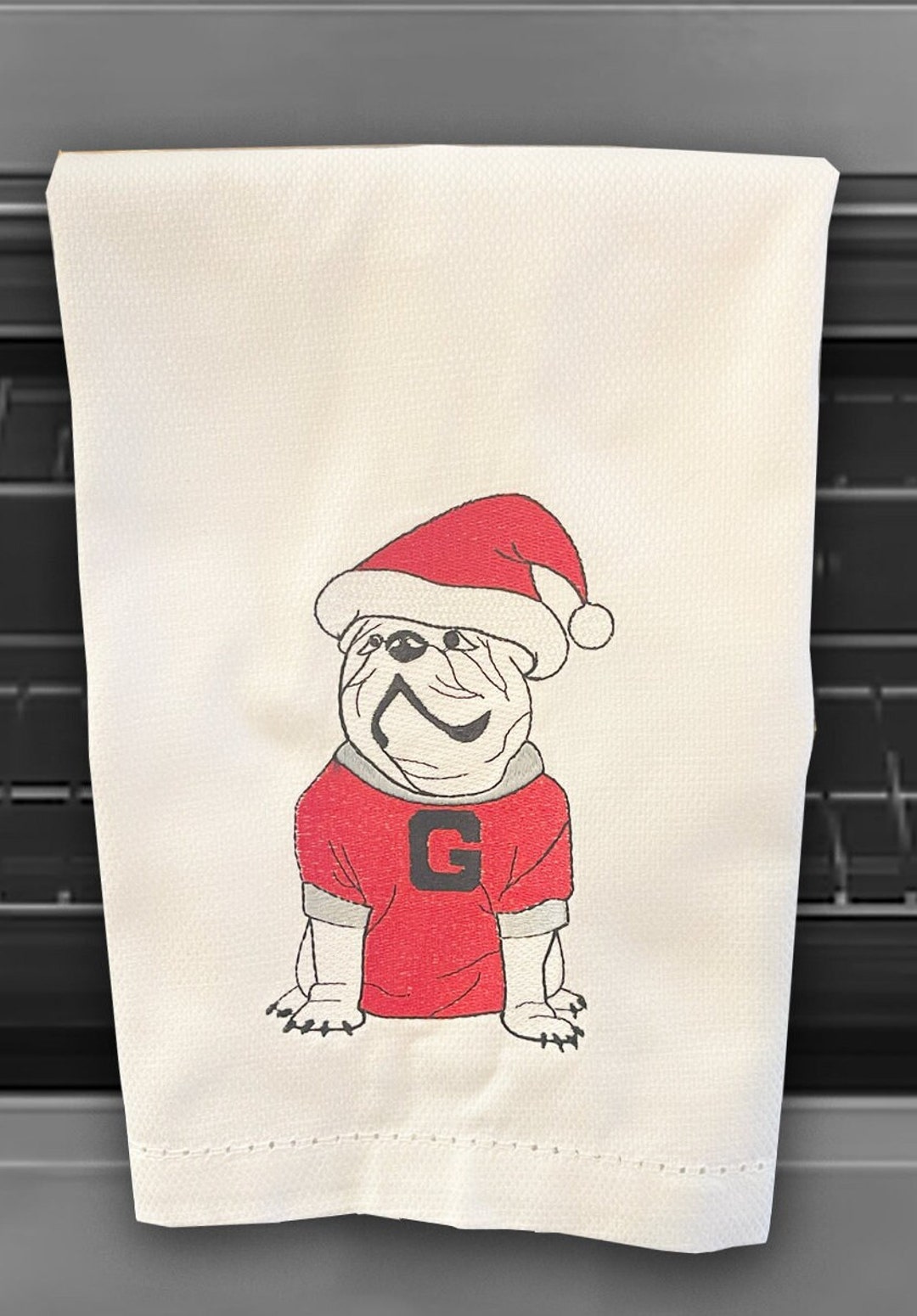 UGA Christmas Kitchen Towel - Etsy