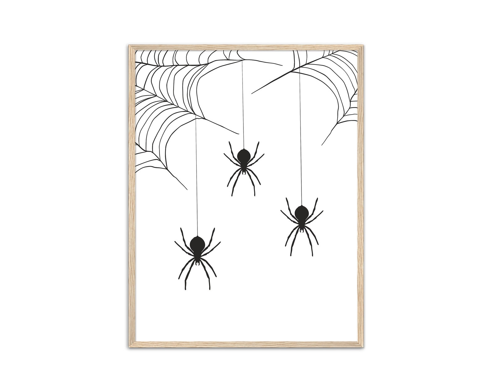 Halloween Spider Print Halloween Printable Wall Art Modern - Etsy