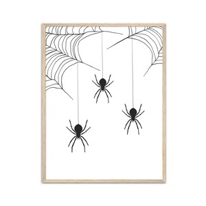 Halloween Spider Print, Halloween Printable Wall Art, Modern Spooky ...
