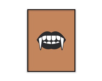 Halloween Fangs Wall Art - Etsy