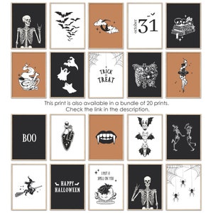 Halloween Spider Print, Halloween Printable Wall Art, Modern Spooky ...