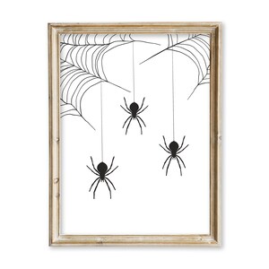 Halloween Spider Print, Halloween Printable Wall Art, Modern Spooky ...