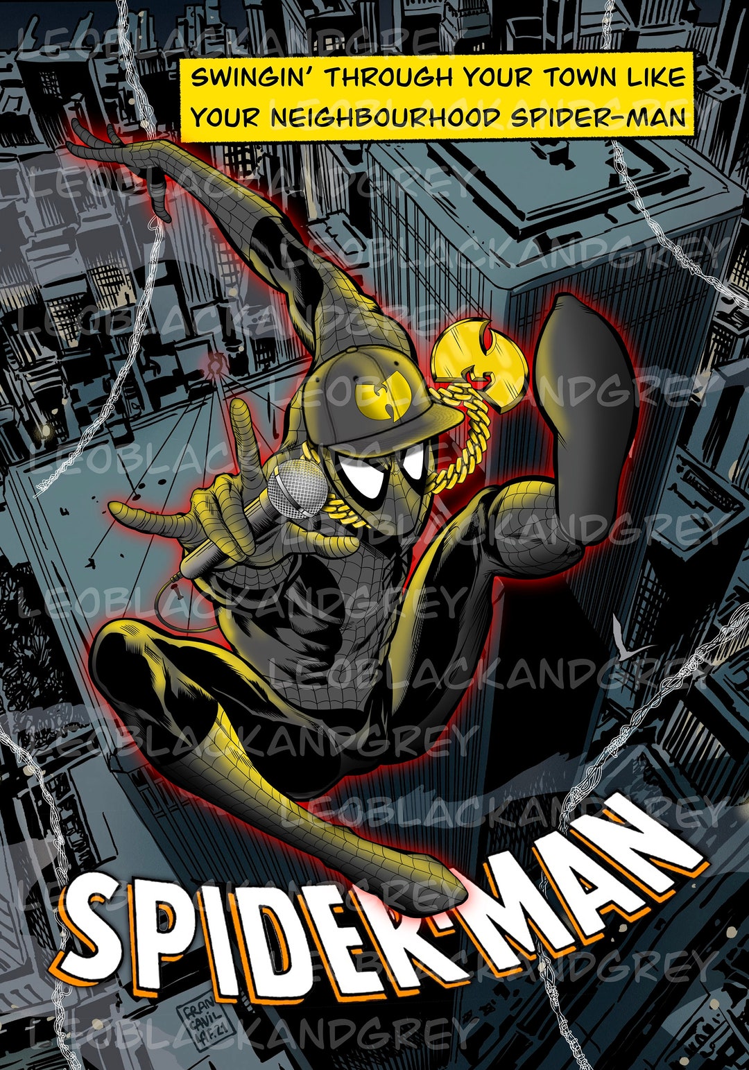 Wu-tang Spider-man Print Marvel - Etsy