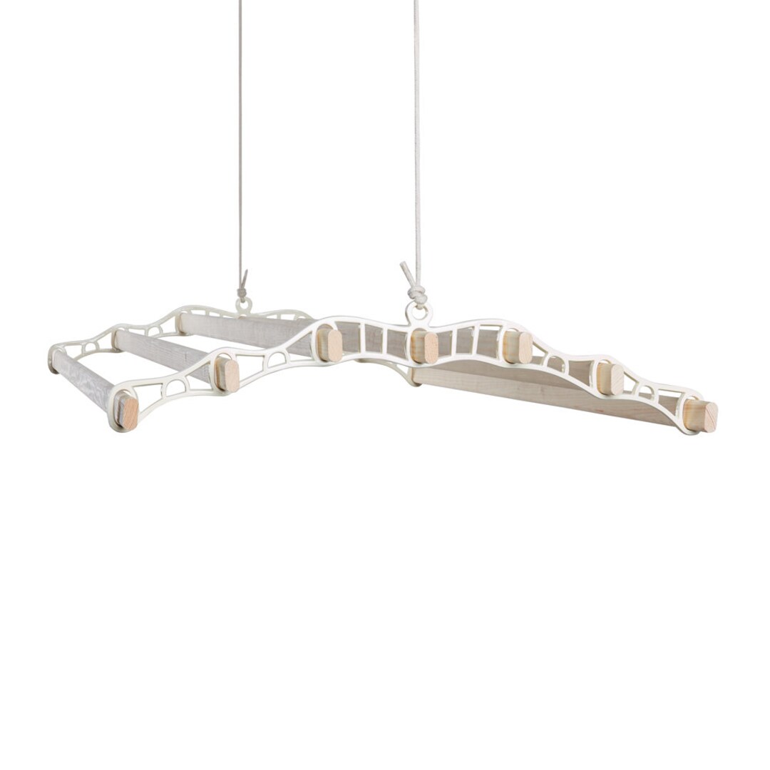 Vintage Ceiling Hanging Pulley System Laundry Drying Rack 7 Lath X 1.5m ...