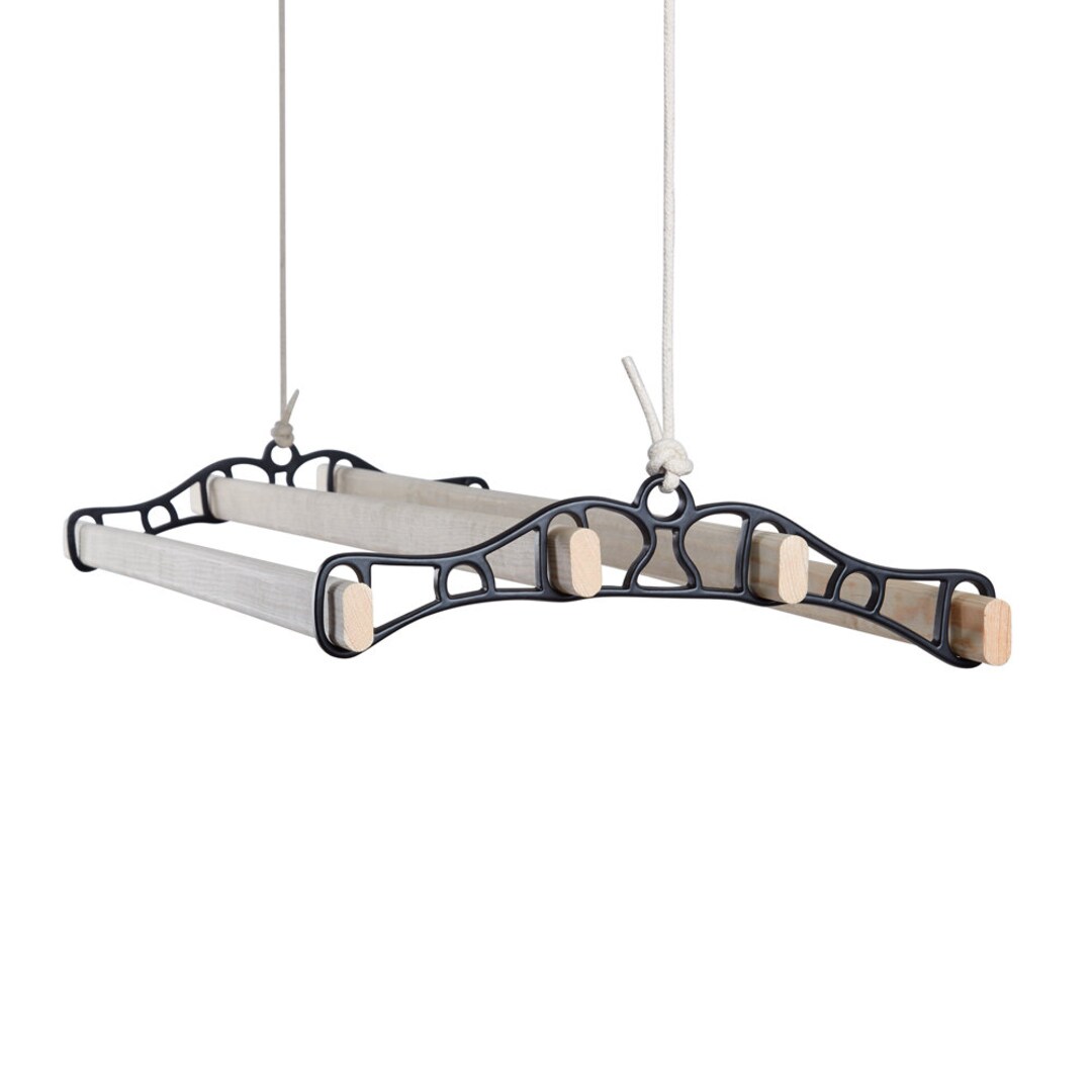 Vintage Drying Rack Clothes Airer Ceiling Hanging 4 Lath X 1.8m Pulley ...