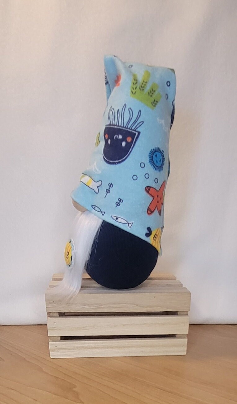 Fish Gnome, Handcrafted Farmhouse, Tiered Tray Accent, Sock Gnome ...