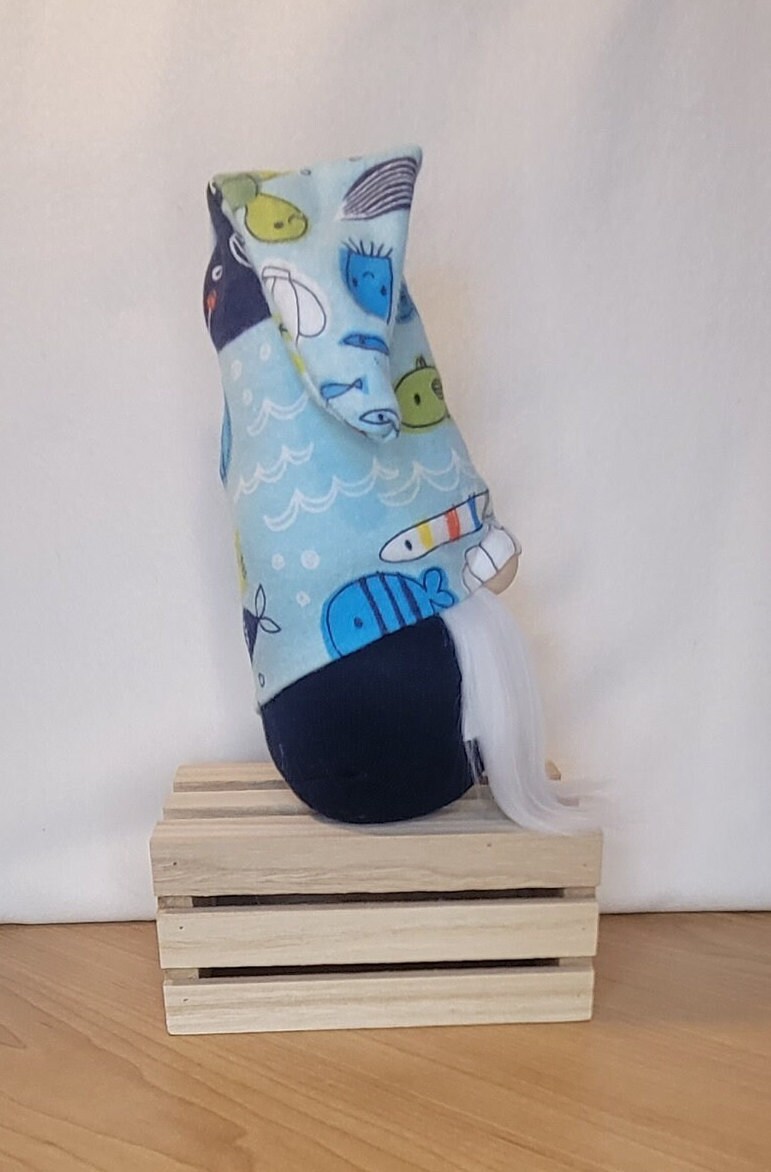 Fish Gnome, Handcrafted Farmhouse, Tiered Tray Accent, Sock Gnome ...