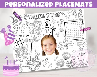 Mermaid Party Activity Sheet - Etsy