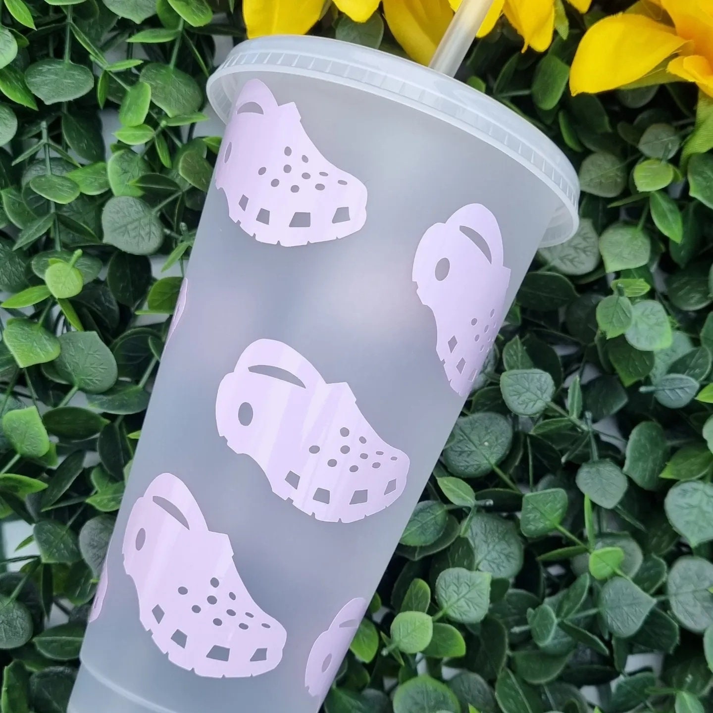 Croc Inspired Cold Cup Reusable Cold Cup. Tumbler With Lid - Etsy UK