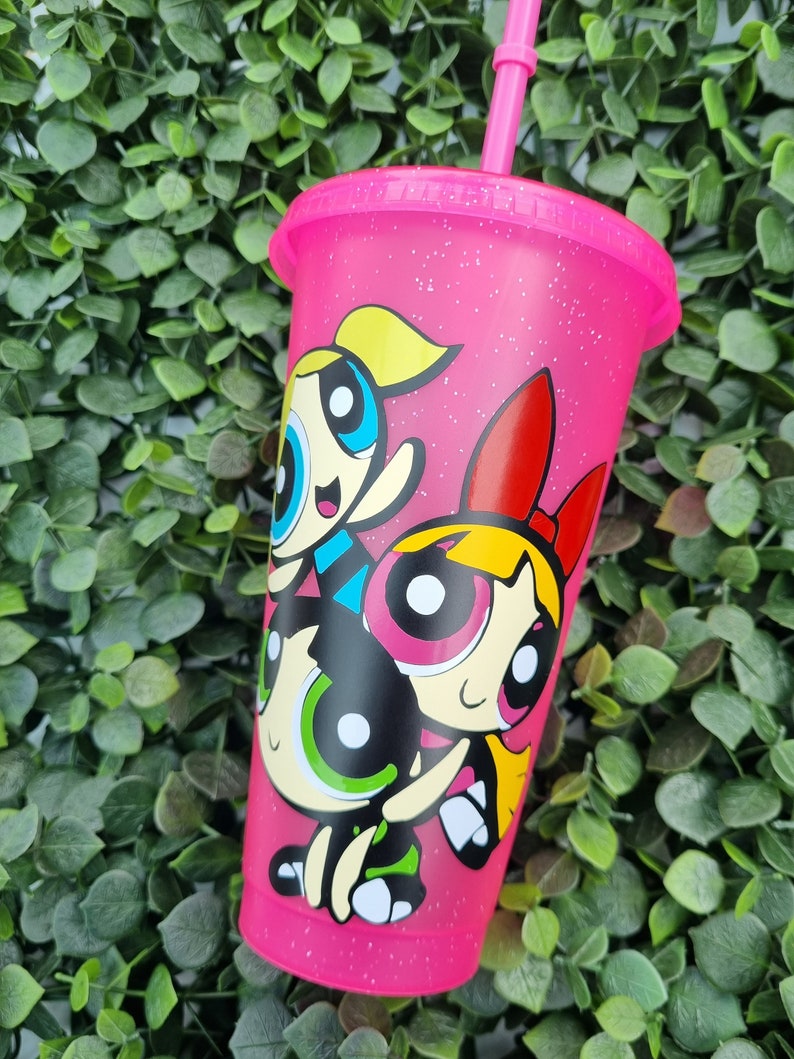 Retro Girls Inspired Cold Cup Power/puff Girls Tumbler With - Etsy