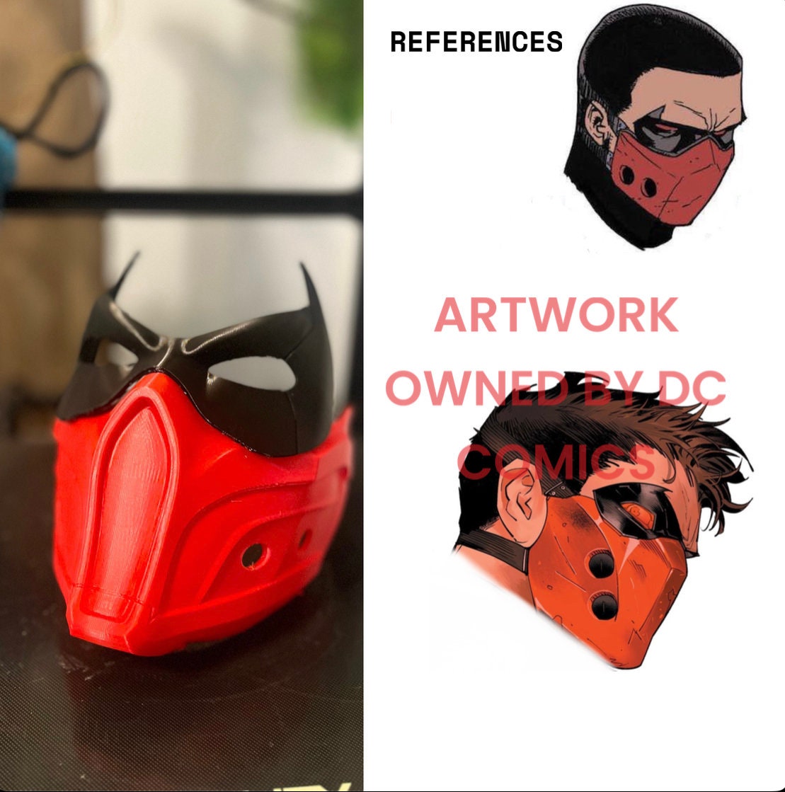 Red Hood Outlaw Mask RAW 3D PRINT ONLY - Etsy