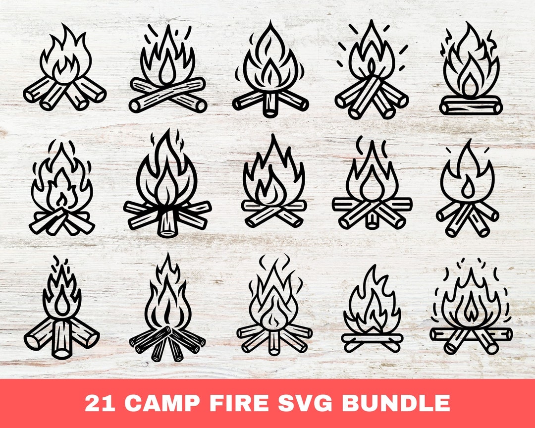 Camp Fire Svg Bundle, Camp Fire Png File, Camp Fire Clip Art, Camp Fire ...