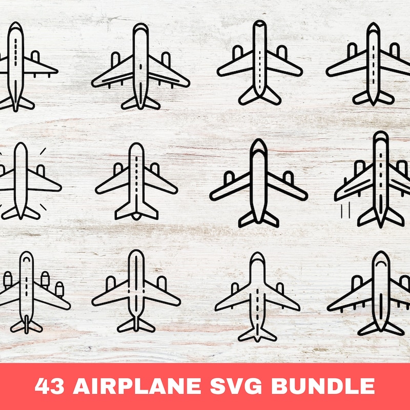 Airplane Svg - Etsy