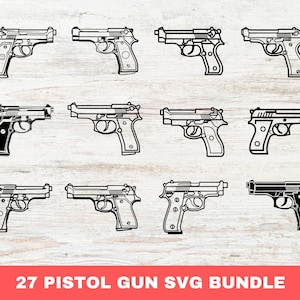 Pistol Gun Svg Bundle, Pistol Gun Png File, Pistol Gun Clip Art, Pistol ...