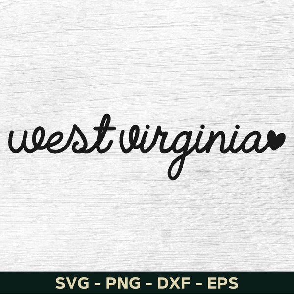 West Virginia Svg - Etsy