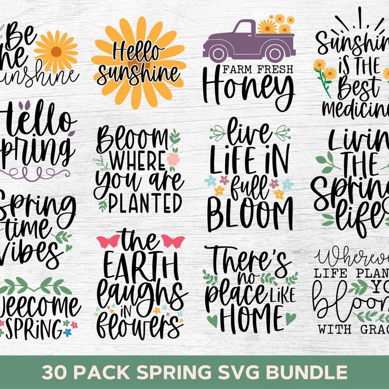 Spring Svg Files - Etsy