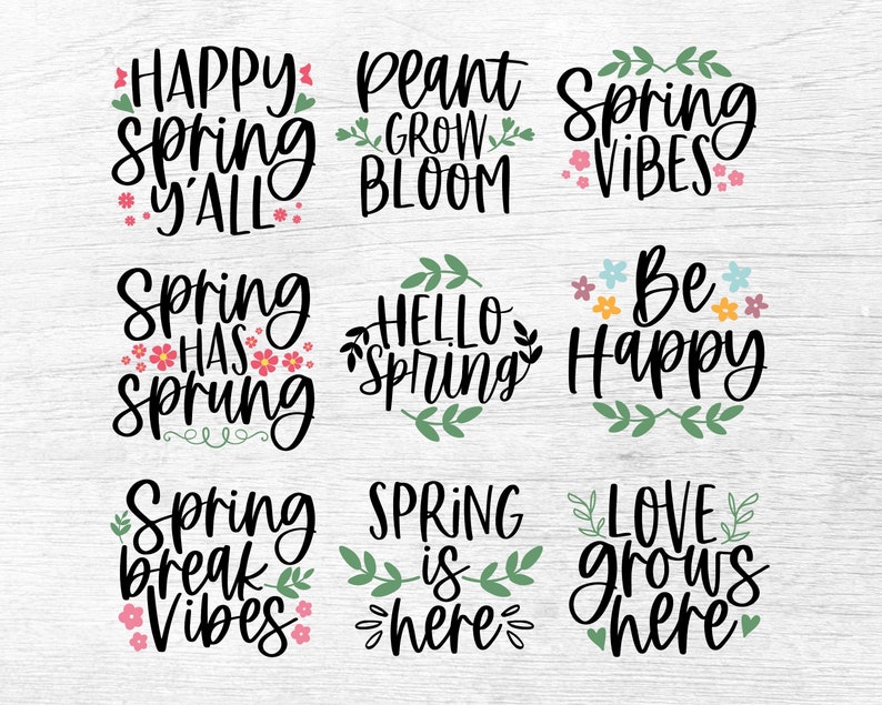 Spring Svg Bundle Hello Spring Svg Spring is Here Svg - Etsy