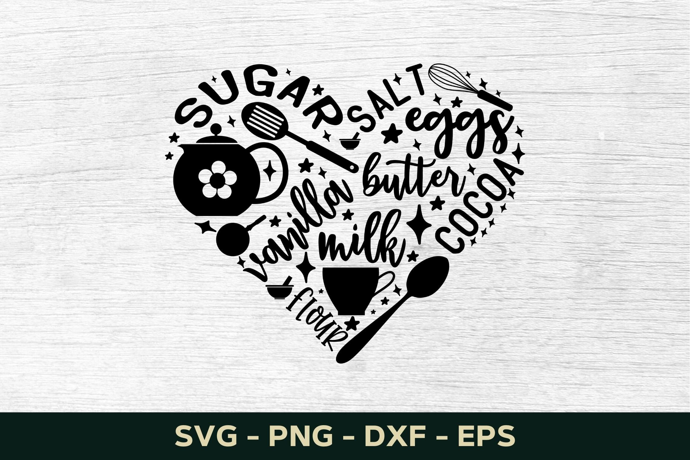 Kitchen Heart Svg I Love Baking Svg Kitchen Decor Svg - Etsy