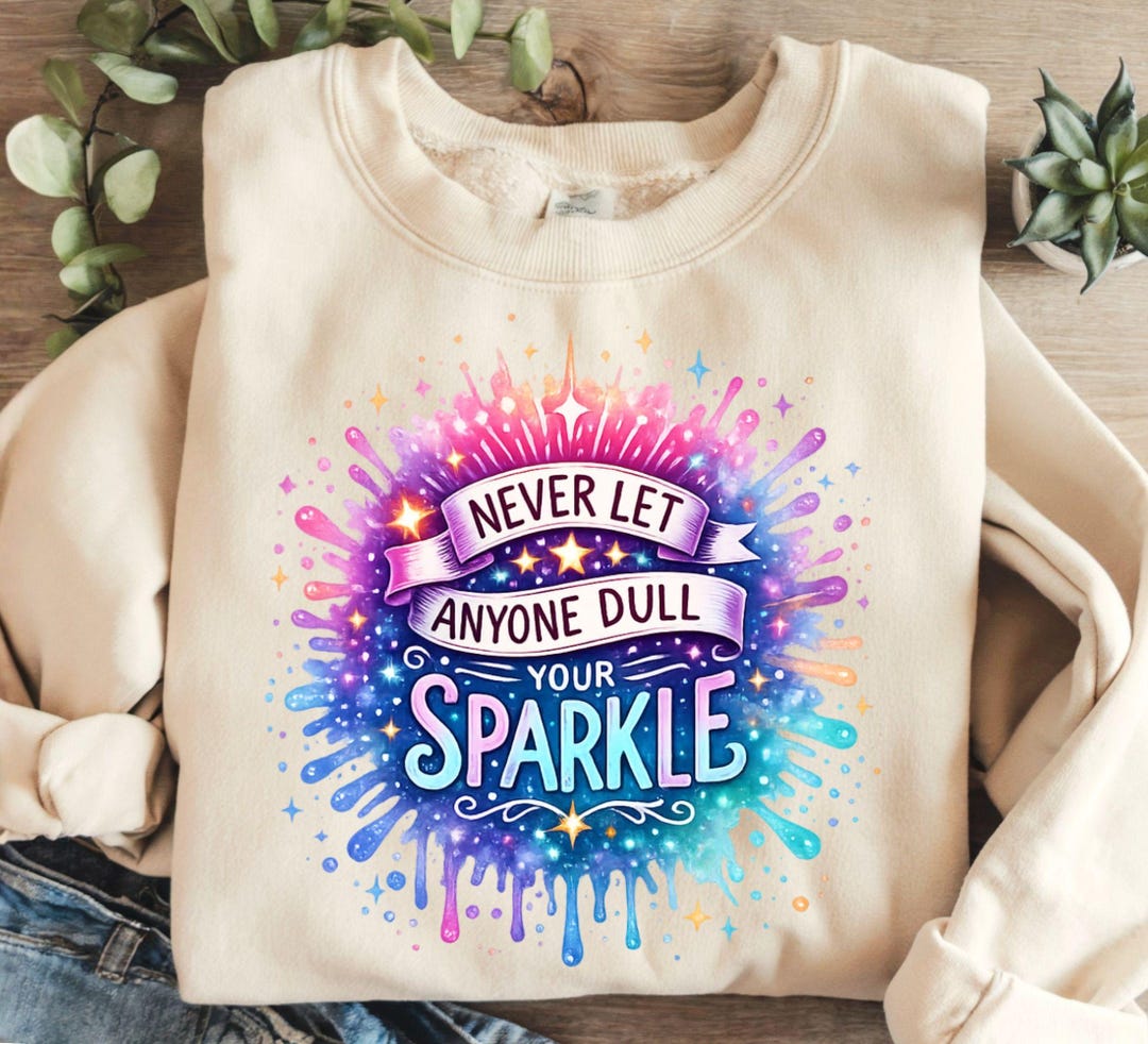 Never Let Anyone Dull Your Sparkle PNG, Colorful Galaxy Splash Quote ...