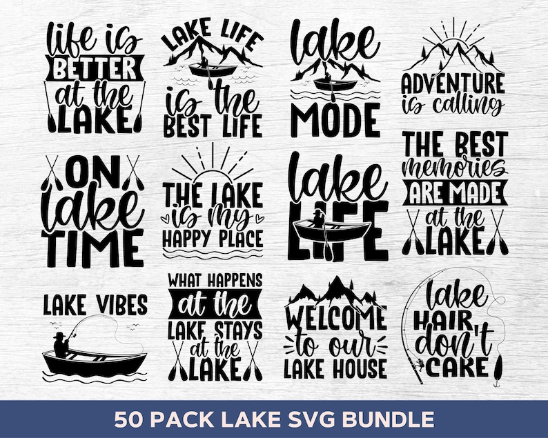 Lake Svg Bundle, Lake Life Svg, Lake Png, Lake House Svg, Summer Svg ...