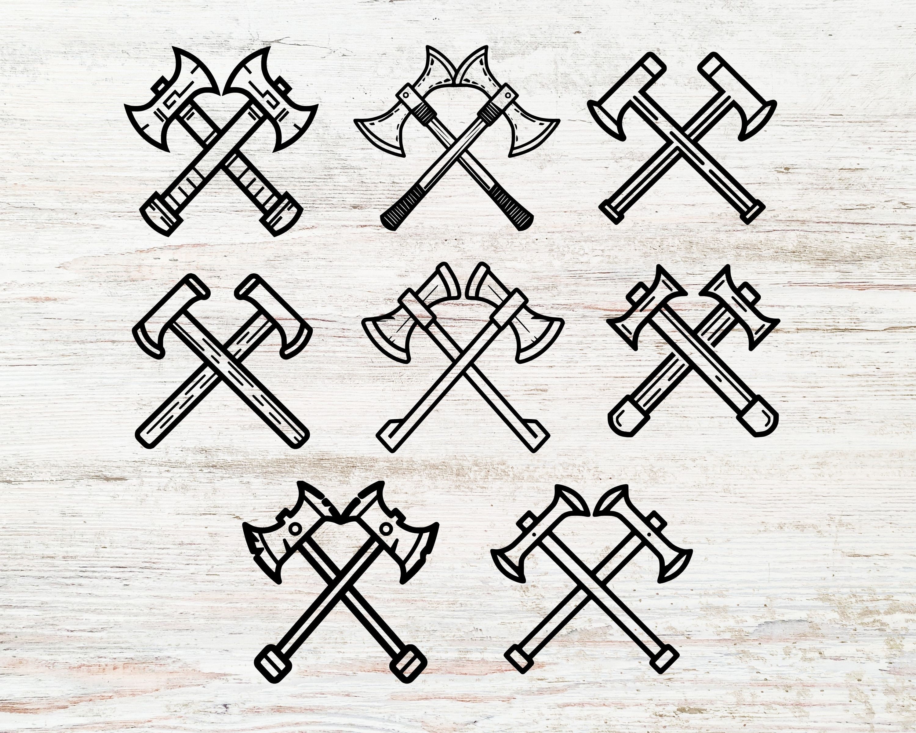 Crossed Axes Svg Bundle, Crossed Axes Png File, Crossed Axes Clip Art ...