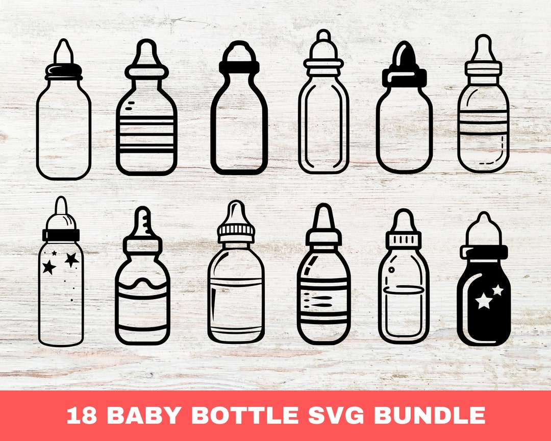 Baby Bottle Svg Bundle, Baby Bottle Png File, Baby Bottle Clip Art ...