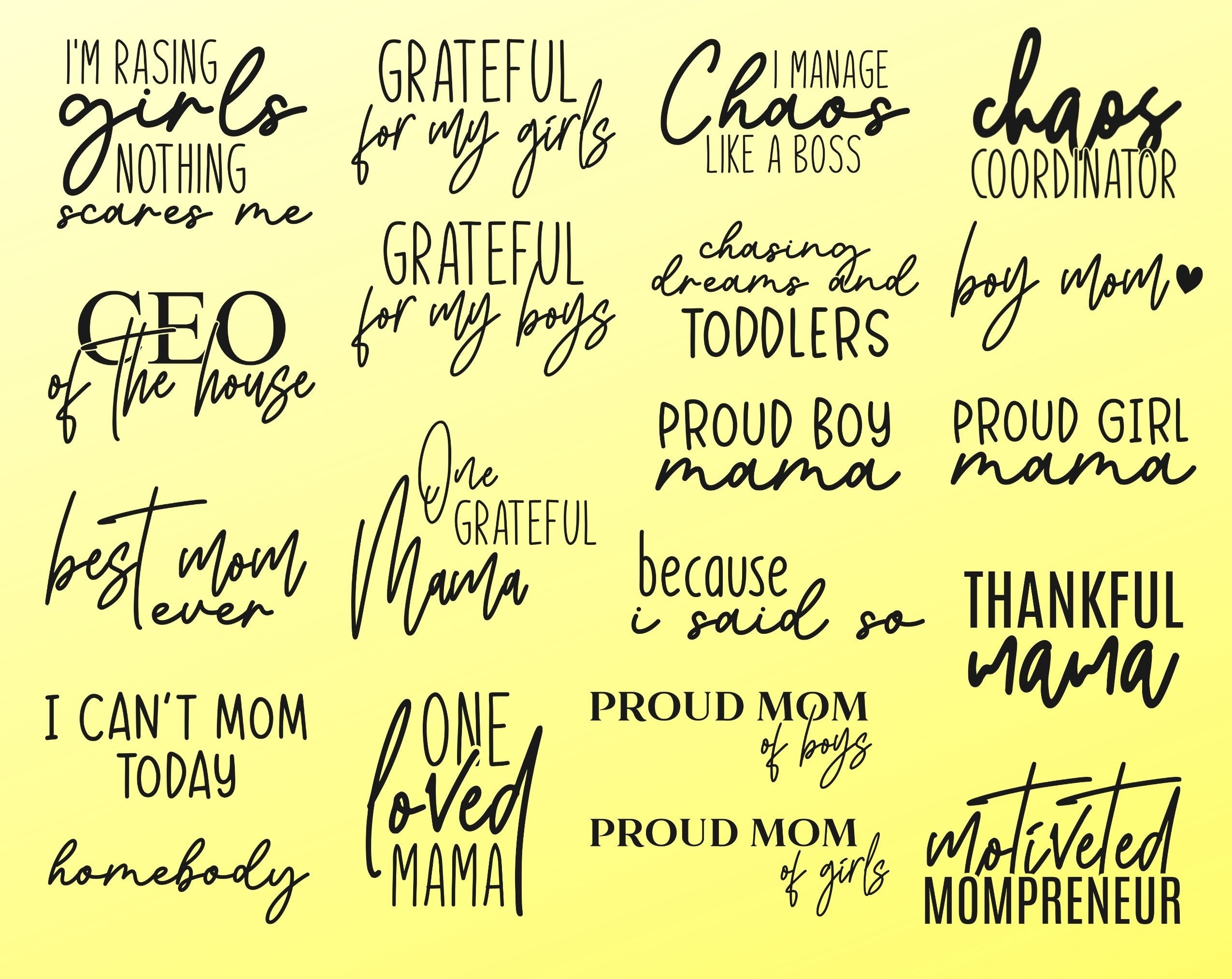 Mom Svg Bundle Mom Life Svg Mama Svg Funny Mom Svg Mom Etsy