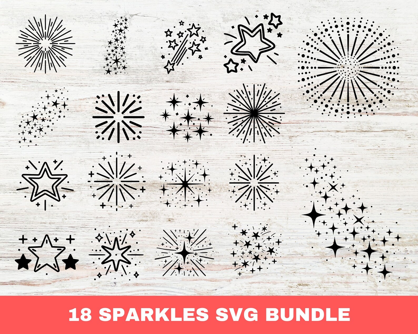 Sparkles Svg Bundle, Sparkles Png File, Sparkles Clip Art, Sparkles Cut ...