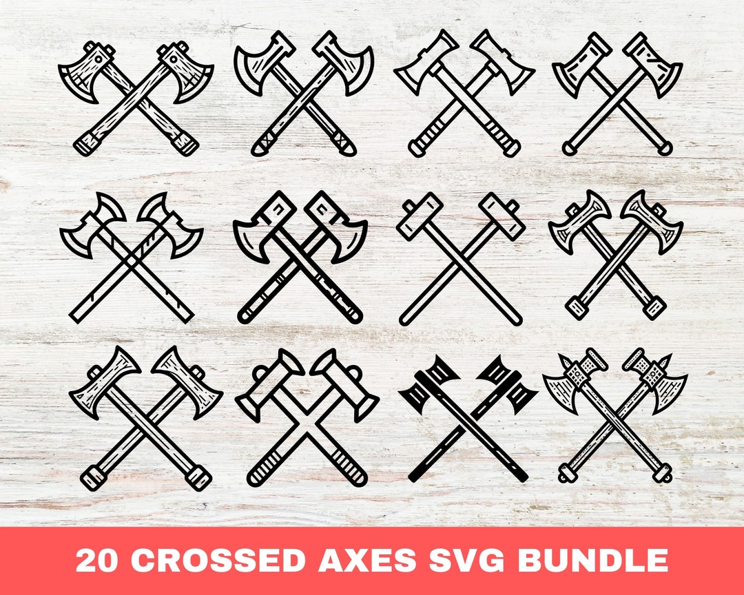 Crossed Axes Svg Bundle, Crossed Axes Png File, Crossed Axes Clip Art ...