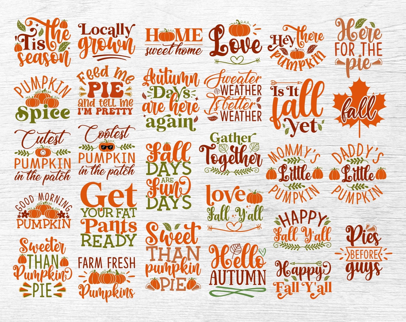 Fall Svg Bundle Pumpkin Svg Fall Png Autumn Svg Hello Fall - Etsy