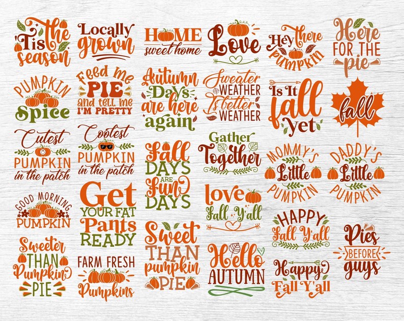 Fall Svg Bundle, Pumpkin Svg, Fall Png, Autumn Svg, Hello Fall Svg ...