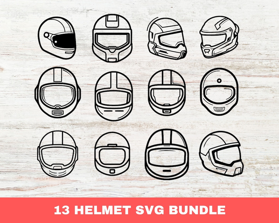 Helmet Svg Bundle, Helmet Png File, Helmet Clip Art, Helmet Cut Files ...