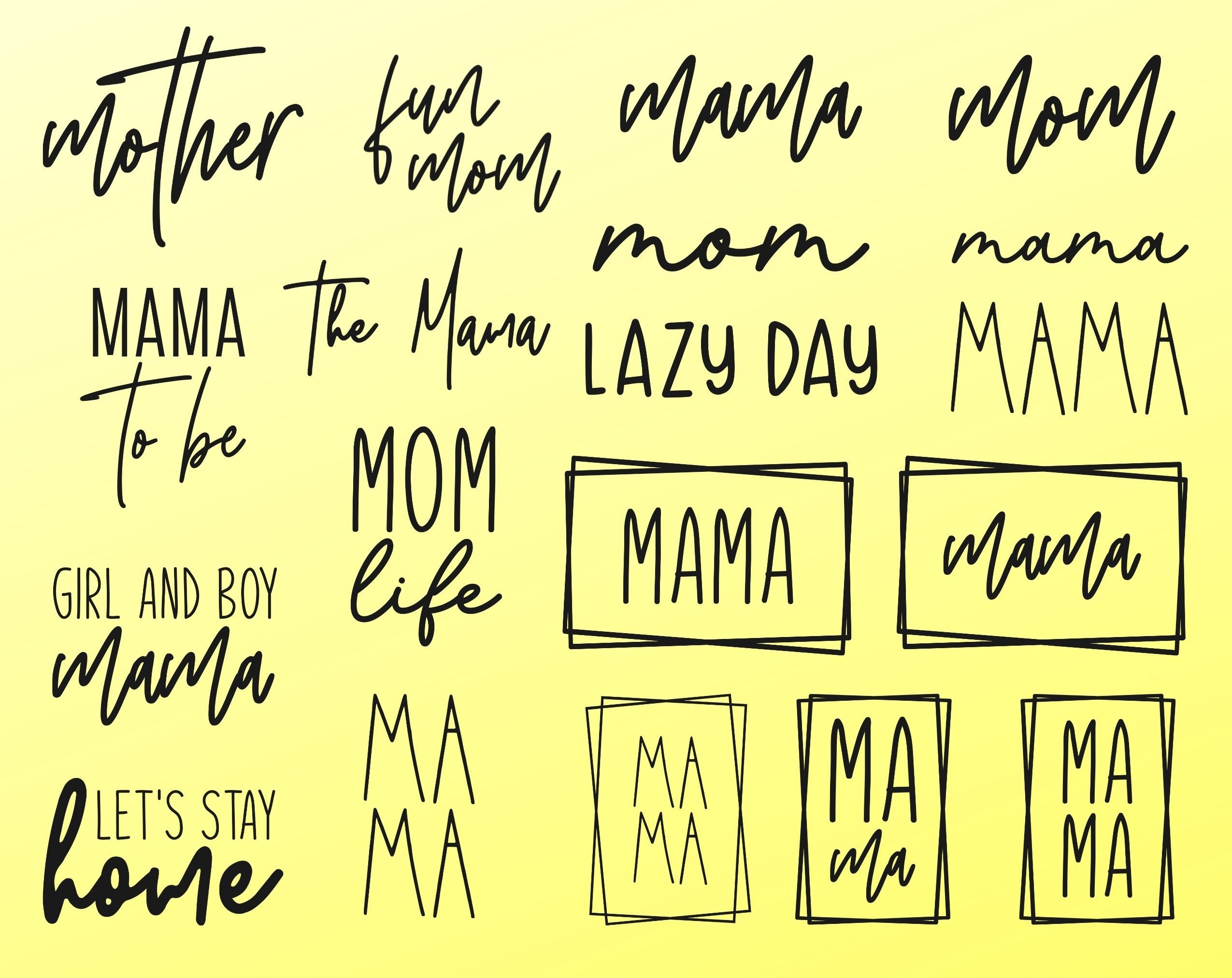 Mom Svg Bundle Mom Life Svg Mama Svg Funny Mom Svg Mom Etsy
