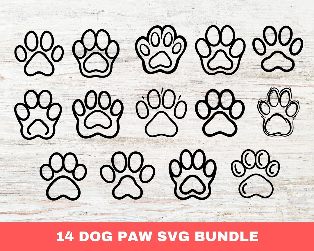 Dog Paw Svg Bundle, Dog Paw Png File, Dog Paw Clip Art, Dog Paw Cut ...