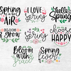 Spring Svg Bundle, Hello Spring Svg, Spring is Here Svg, Spring Png ...