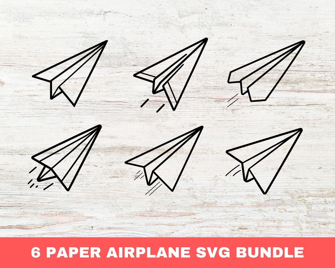 Paper Airplane Svg Bundle, Paper Airplane Png File, Paper Airplane Clip ...